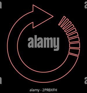 Neon circle arrow with tail effect Circular arrows Refresh update ...