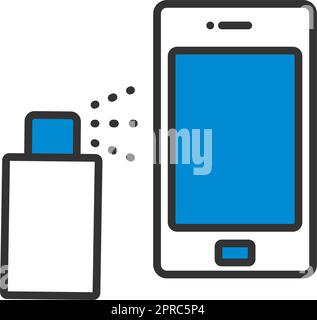Disinfection phone color line icon. Isolated vector element Stock ...