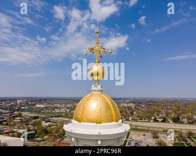 Aerial photograph of the State Capitol Complex, Des Moines,Iowa, USA on ...