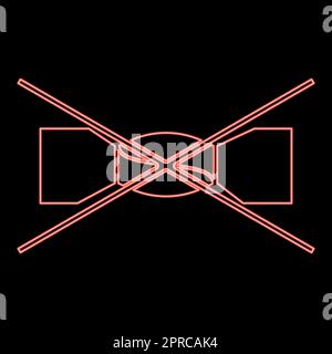 Neon manual spinning prohibited Clothes care symbols Washing concept ...