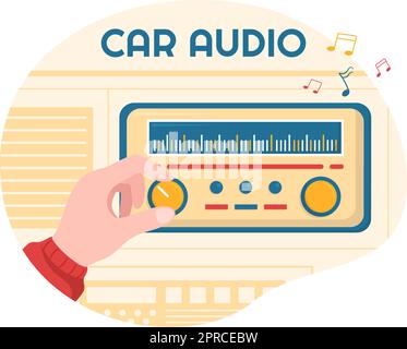 Driving a Car Listening to Music with Loud Speakers or Sound System in ...