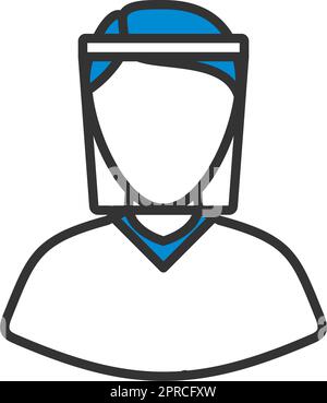 Face Shield Icon. Bold outline design with editable stroke width ...