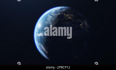 Planet earth and the european continent seen from outer space Stock ...