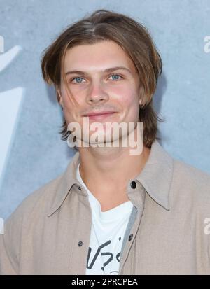 Sam Rechner arrives at the premiere of "Love and Death" on Wednesday ...