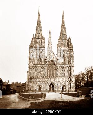 Lichfield Cathedral, Victorian period Stock Photo - Alamy