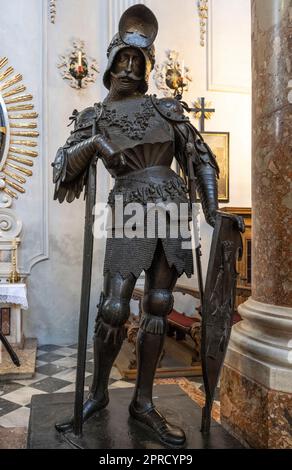 Theoderic, King of the Ostrogoths bronze statue at the Hofkirche museum ...