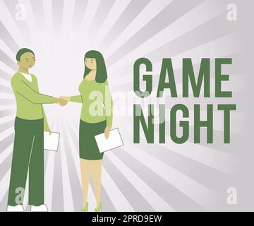Text sign showing Game Night. Business concept event in which folks get ...