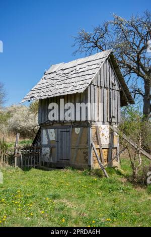 Rustic medieval hut Stock Photo - Alamy
