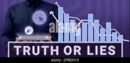 Sign displaying Truth Or Lies. Internet Concept Decide between a fact ...