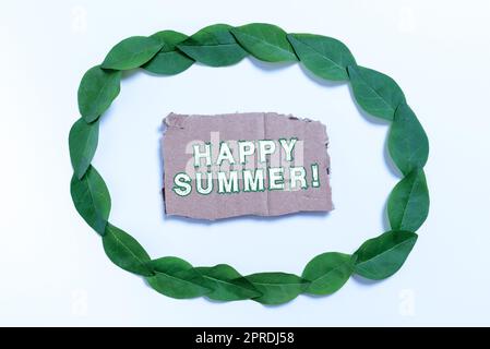 Conceptual caption Happy Summer, Business showcase Beaches Sunshine ...