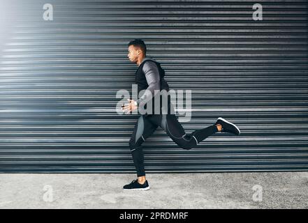 Anything is possible through self-discipline. a sporty young man ...