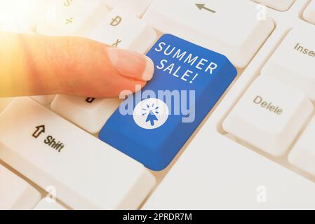 Writing displaying text Summer Sale. Word Written on a special type of ...