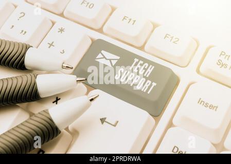 Conceptual caption Tech Support, Internet Concept Assisting individuals ...