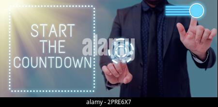 Text caption presenting Start The Countdown, Word for Sequence of ...