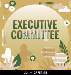 Conceptual display Executive Committee. Business idea Group of ...