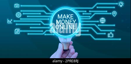 Writing displaying text Make Money OnlineEcommerce Trading Selling over ...