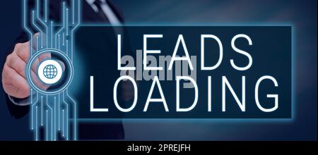 Handwriting text Leads Loading. Business overview Initiating customer regards with the ...