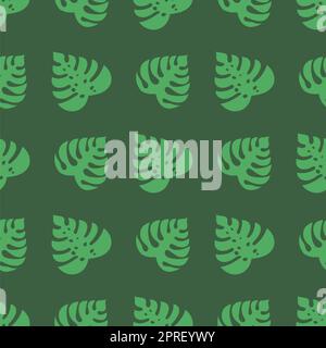 Icons with tropical palm leaves, monstera. Beautiful hand drawn exotic ...