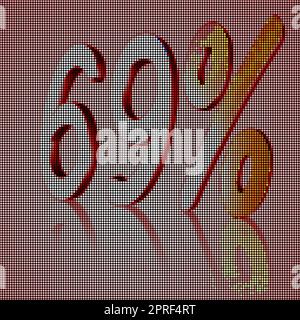 69%, 69 percent as a 3D illustration, 3D rendering Stock Photo - Alamy