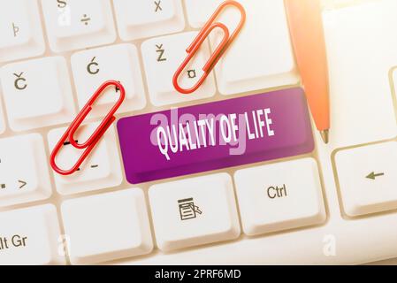 Conceptual caption Good Life. Concept meaning living in comfort and ...