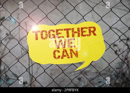 Word writing text Together We Can Make A Difference. Business photo ...