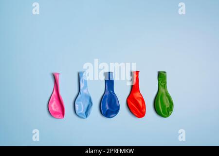 colorful deflated balloons Stock Photo - Alamy