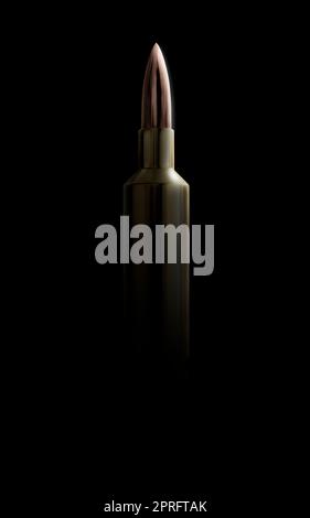 Bullets on a black shadow background. 3D render Stock Photo - Alamy
