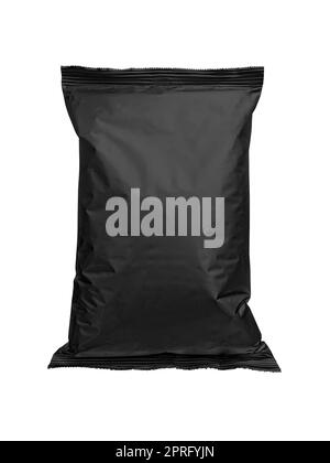Black Packaging for food, chips, crackers, sweets, mockup for your ...