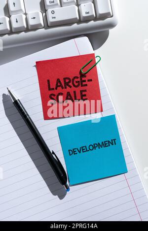 Conceptual display Large Scale Development, Business idea very wide and ...