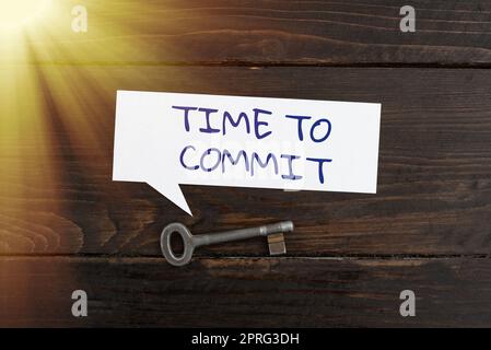 Conceptual caption Time To Commit. Internet Concept Engagement or ...