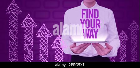 Text showing inspiration Find Your Way. Conceptual photo Look for ...