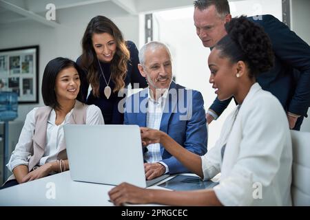 She has just the idea to make things work. businesspeople working ...