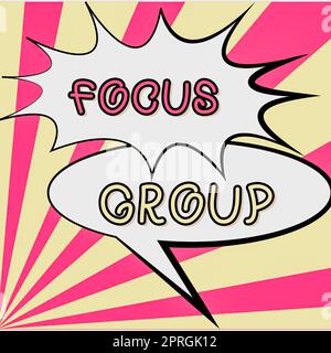 Hand writing sign Focus Group. Internet Concept showing assembled to ...