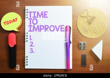 Time To Improve Concept text on background Stock Photo - Alamy
