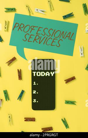 Professional services text concept Stock Photo - Alamy