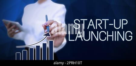 Conceptual caption Start Up Launching. Internet Concept Launch starting ...