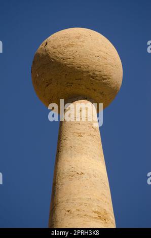 Decorative pinnacle in the roof of a building. Maspalomas. San ...