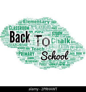 Big word cloud with back to school words Stock Photo - Alamy