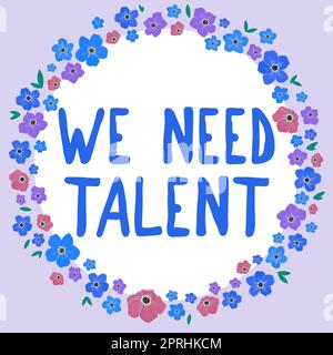 Writing displaying text We Need Talentsnew recruitment Making ...