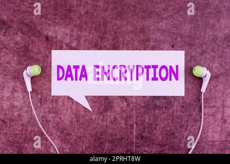 Hand writing sign Data EncryptionSymmetric-key algorithm for the encrypting electronic data ...