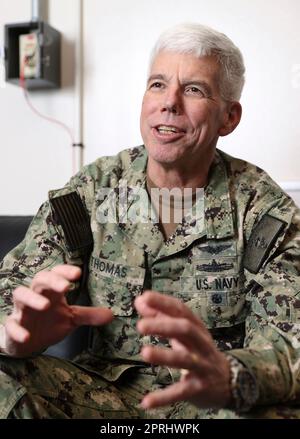 Karl Owen Thomas, a United States Navy vice admiral who serves as the ...
