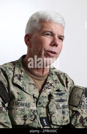 Karl Owen Thomas, a United States Navy vice admiral who serves as the ...
