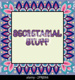 Handwriting text Secretarial StuffSecretary belongings Things owned by ...
