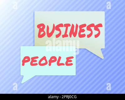 Conceptual caption Business PeoplePeople who work in business ...