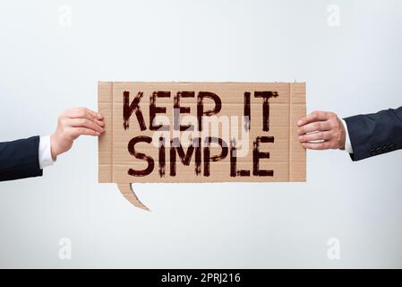 Conceptual caption Keep It SimpleRemain in the simple place or position ...