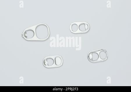 Aluminum can open loop, Loop on white can or lid isolated on white ...