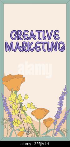 Hand writing sign Creative MarketingCampaigning to meet the advertising ...