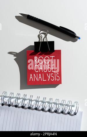 Text sign showing Root Cause Analysis. Conceptual photo Method of ...