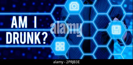 Handwriting text Am I Drunk. Business concept Doubtful if my alcohol ...