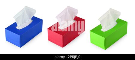 The Set of Colored Cleaning wipes isolated on white background Stock ...